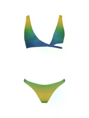 AMIR SLAMA X Tati Barbieri Ombré Panelled Bikini - Yellow