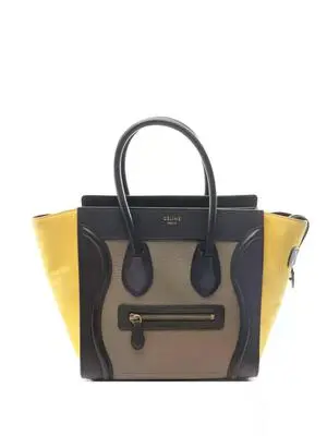Celine 2000s Micro Luggage Tote Bag - Black