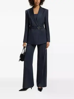 Hugo Pinstripe-print Belted Blazer