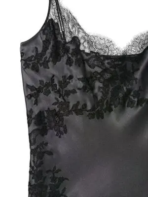 Carine Gilson Lace-trimmed Satin Camisole - Blue
