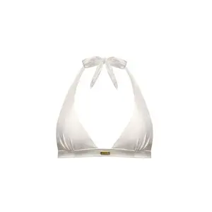 MONARCH Gisele Halter Neck Bikini Top Ivory - White