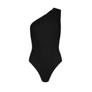 MONARCH Iman One Shoulder Swimsuit - Black