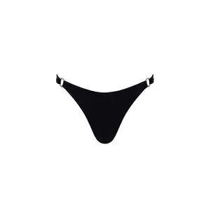 MONARCH Nicole Gold Ring Bikini Bottom - Black