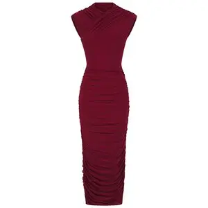 CELESTINE & MAE Kalina Midi Dress In Rumba - Red