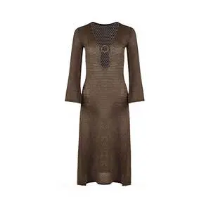 MONARCH Olivia Long Sleeve Maxi Dress Bronze Metallic - Brown