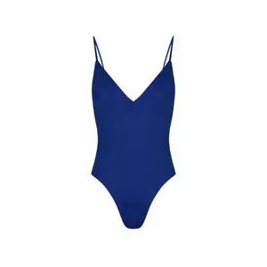 PIANELLA'S Love Story V-neck One-piece Swimsuit – Navy - Blue