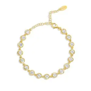 SHYMI Round Victorian Style Tennis Bracelet - Gold