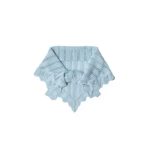 Saachi Knitted Triangle Light Bandana - Blue