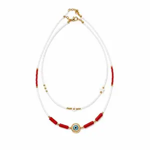 NUVV COLLECTION Evil Eye Beaded Necklace