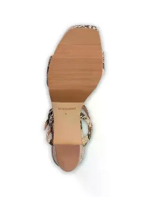 Bernardo Snakeskin-effect Platform Sandals