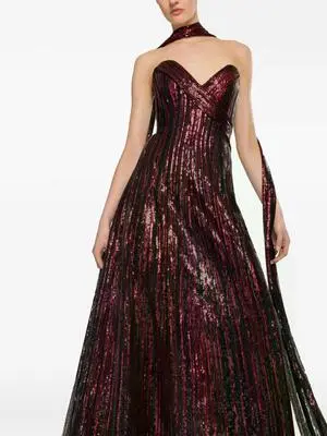 Elie Saab Sequin Embellishment Maxi Dress