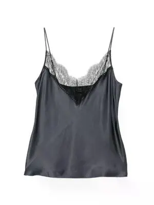 Carine Gilson Lace-trim Camisole - Grey
