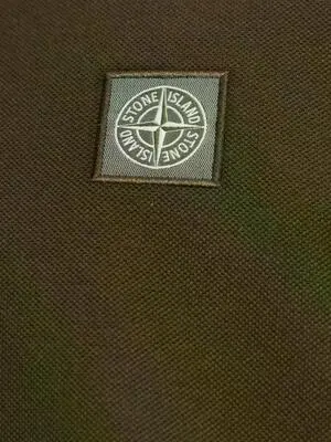 Stone Island Logo-patch Short-sleeve Polo Shirt - Green