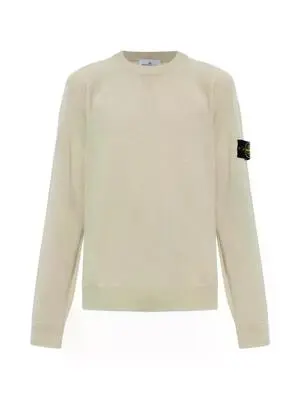 Stone Island Logo-patch Long-sleeve Sweater - Neutrals