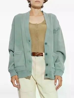 MARANT ETOILE Stephy Logo-embroidered Cardigan - Green
