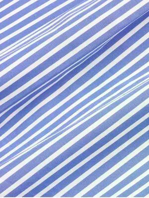 SPORTY & RICH Ny Crest Striped Shirt - Blue