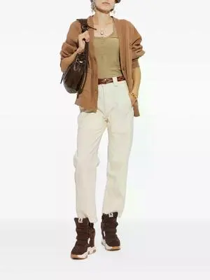MARANT ETOILE Stephy Logo-embroidered Cardigan - Brown