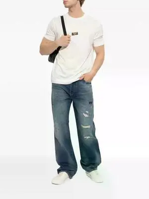 Emporio Armani Distressed Loose-fit Jeans