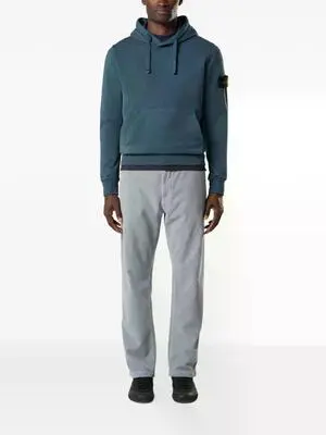 Stone Island Logo-patch Hoodie - Blue