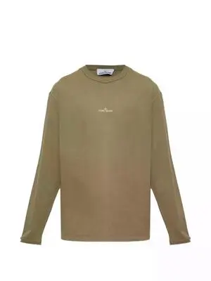Stone Island Logo-print Long-sleeve T-shirt - Green