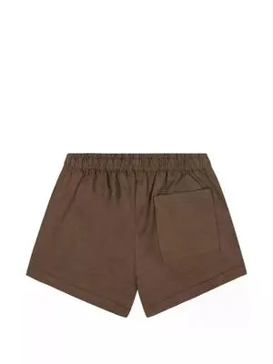 SPORTY & RICH Crest Disco Shorts - Brown