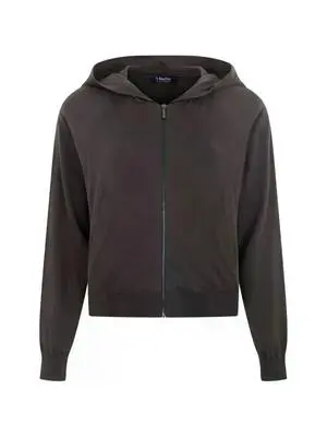 Max Mara Zip-up Long-sleeve Hoodie - Brown