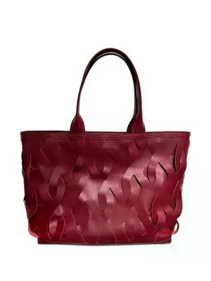 KATA SZEGEDI Roads Woven Leather Tote Bag - Red