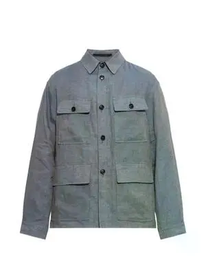Giorgio Armani Four-pocket Shirt Jacket - Blue