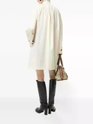 Burberry Mid-length Ruched Gabardine Car Coat