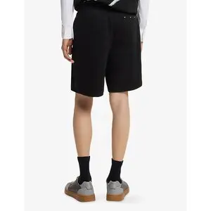 Hugo Brand-patch Relaxed-fit Cotton Shorts