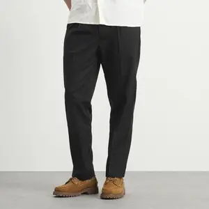 WAX LONDON Pleated Wool-blend Trousers - Black
