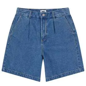 Obey Eli Pleated Short - Light Indigo