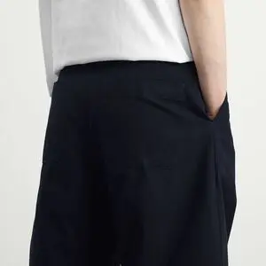 Studio Nicholson Sorte Peached Cotton Pleat Volume Pant