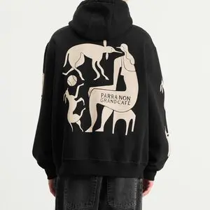 PARRA Non Grand Café" Printed Hoodie