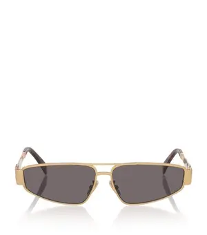 Celine Metal Triomphe Irregular Sunglasses - Yellow