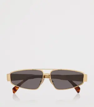 Celine Metal Triomphe Irregular Sunglasses - Yellow