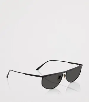Oliver Spencer 1986c Irregular Oval Sunglasses - Black