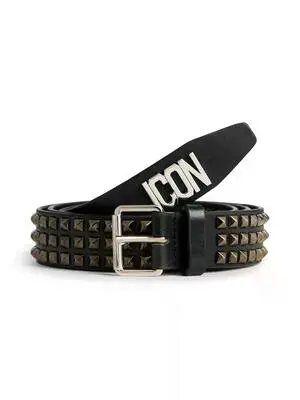 Dsquared2 Be Icon Plaque Studded Belt