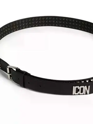 Dsquared2 Be Icon Plaque Studded Belt