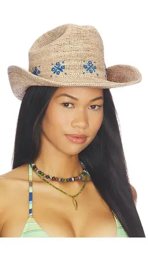 Brixton Odessa Straw Packable Cowboy Hat In . Also - Tan