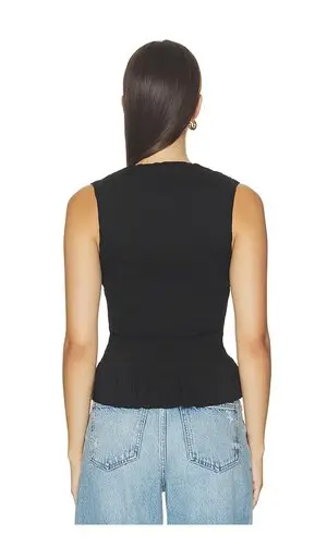 PISTOLA Phoebe Smocked Tank - Black