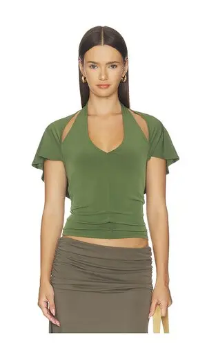 Sandy Liang Bellini Top In . Also - Olive