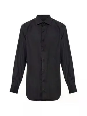Brioni Long-sleeve Cotton Shirt - Black
