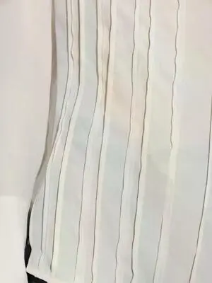 Victoria Beckham Pleated High Neck Long Sleeve Blouse