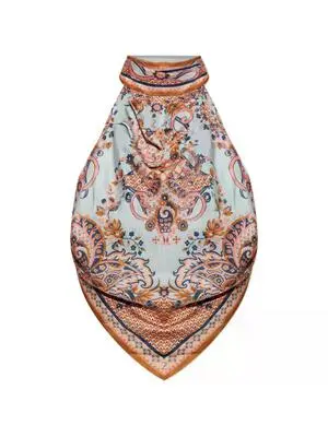 Zimmermann Aster Paisley-print Top - Blue