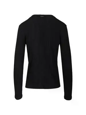 Max Mara Ribbed-knit Long-sleeve T-shirt - Blue