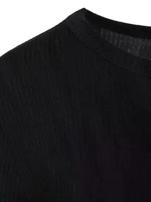 Max Mara Ribbed-knit Long-sleeve T-shirt - Blue