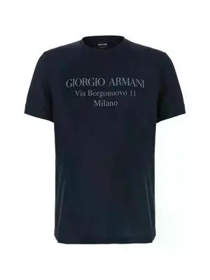 Giorgio Armani Logo-print T-shirt - Blue