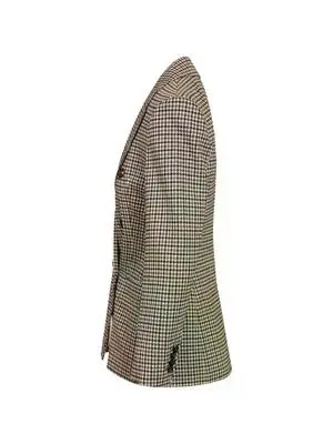 Max Mara Houndstooth-pattern Double-breasted Blazer