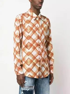Dsquared2 Check Print Buttoned Shirt